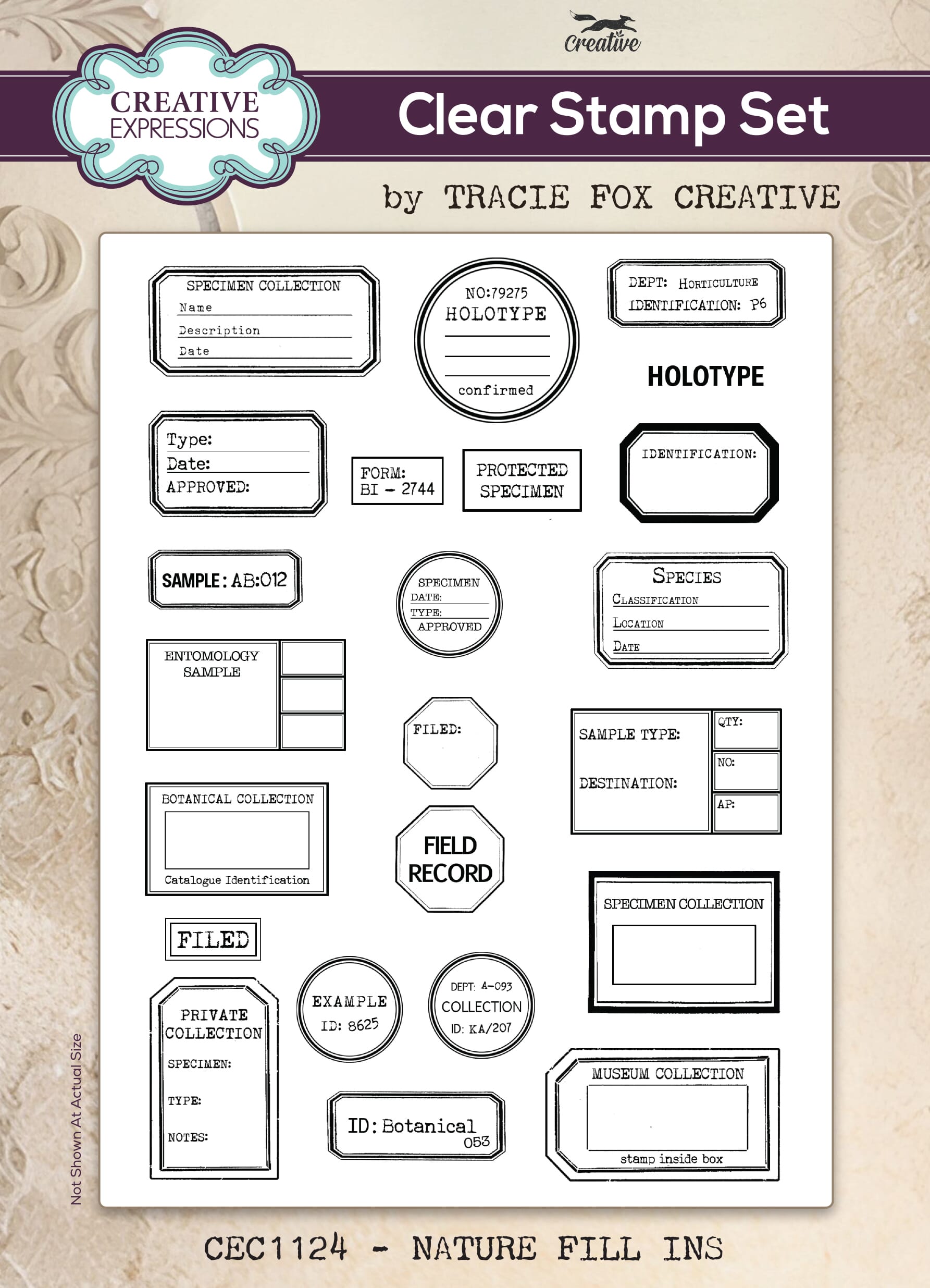 Creative Expressions Tracie Fox Nature Fill Ins 6 in x 8in C - HOBBYLAGERET