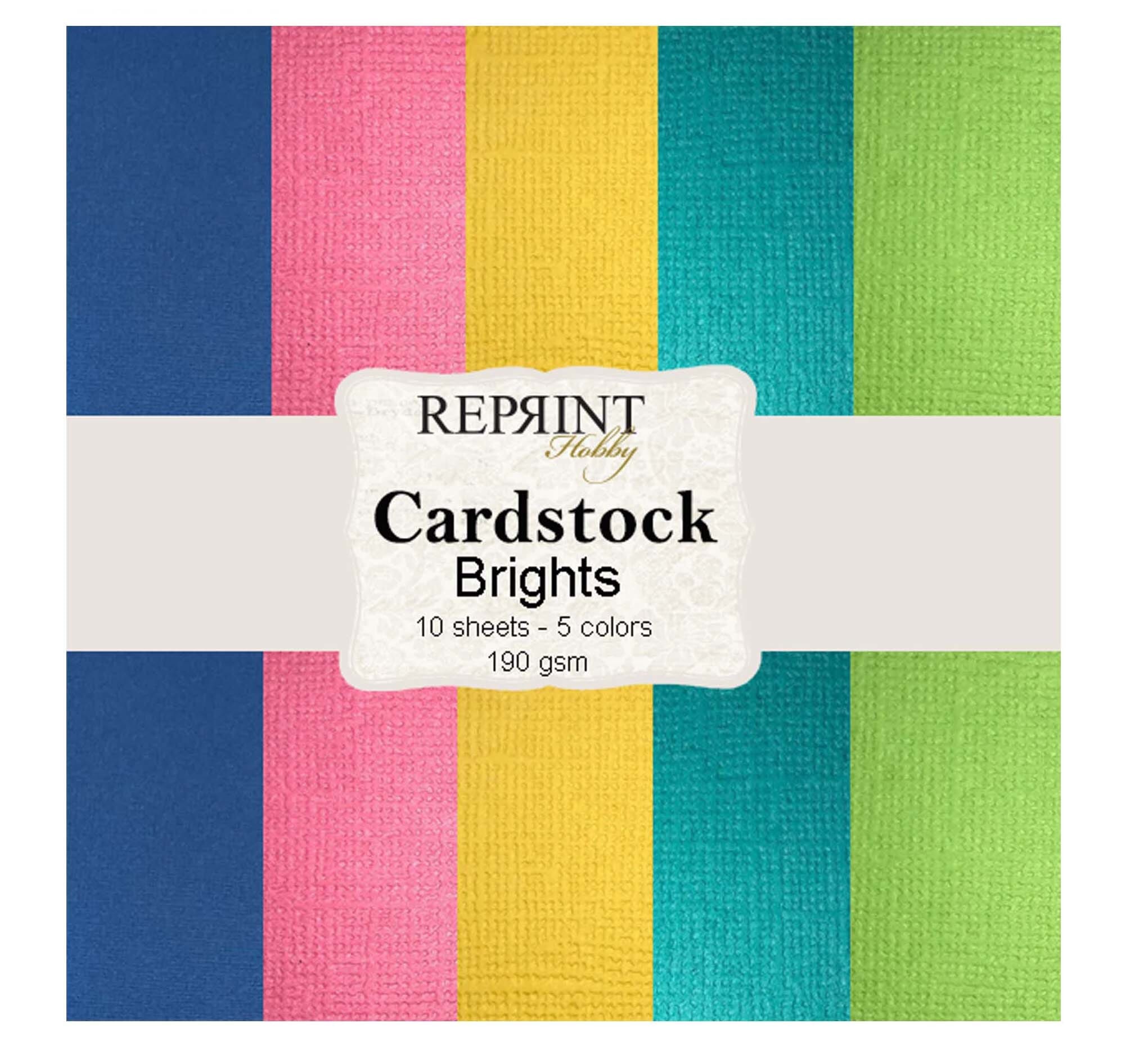 Reprint Cardstock Bright 12x12 Inch 5 Colors (CSP002) Cards - HOBBYLAGERET