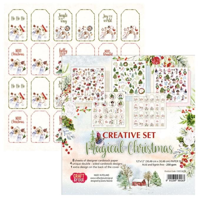 Craft & You Design Magical Christmas 12x12 Inch Paper Set 25 - HOBBYLAGERET