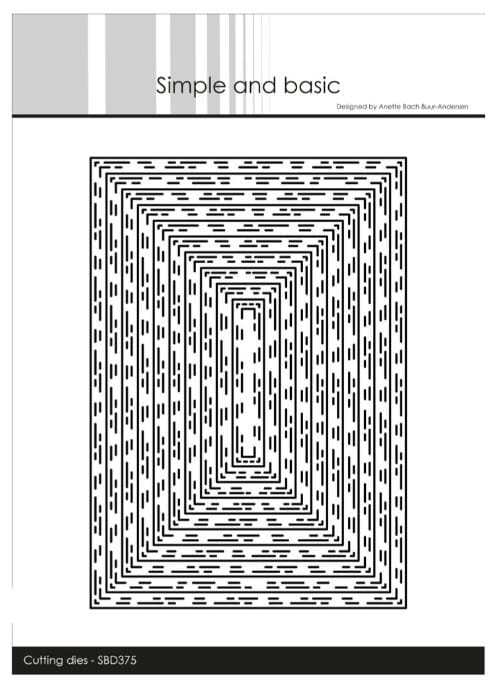 Simple and Basic Broken Lines Rectangle Dies (SBD375) Broke - HOBBYLAGERET