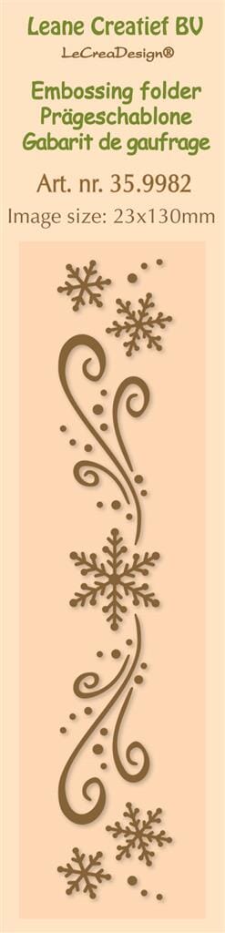 Border embossing folder snow 2.3x13cm - HOBBYLAGERET