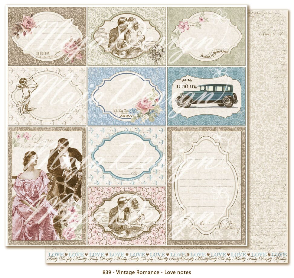 Vintage Romance - Love notes - HOBBYLAGERET