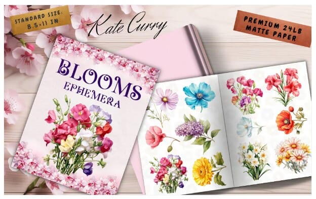 Blooms Ephemera Book, Poortoast and Kate Curry - HOBBYLAGERET