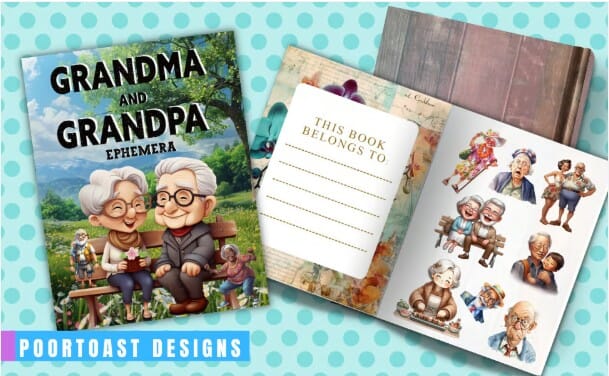 Grandma and Grandpa Ephemera Book 3, Poortoast and Kate Curr - HOBBYLAGERET