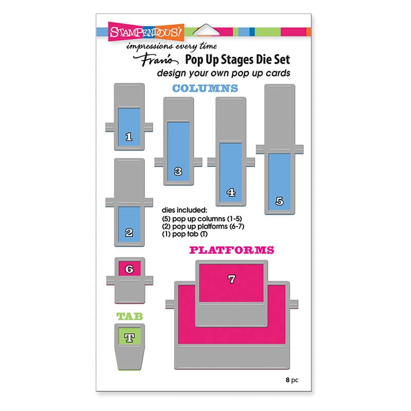 POP UP STAGES DIE CUT SET - HOBBYLAGERET