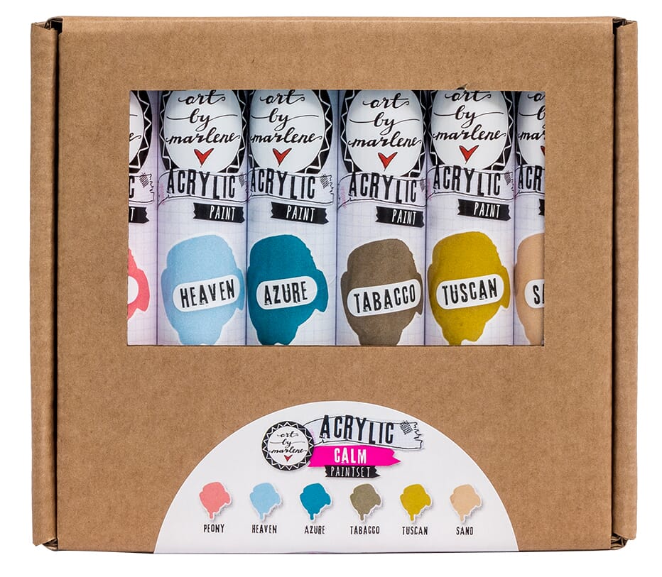 ABM Acrylic Paint Calm Paintset Essentials 28ml 6 PC nr.103 - HOBBYLAGERET