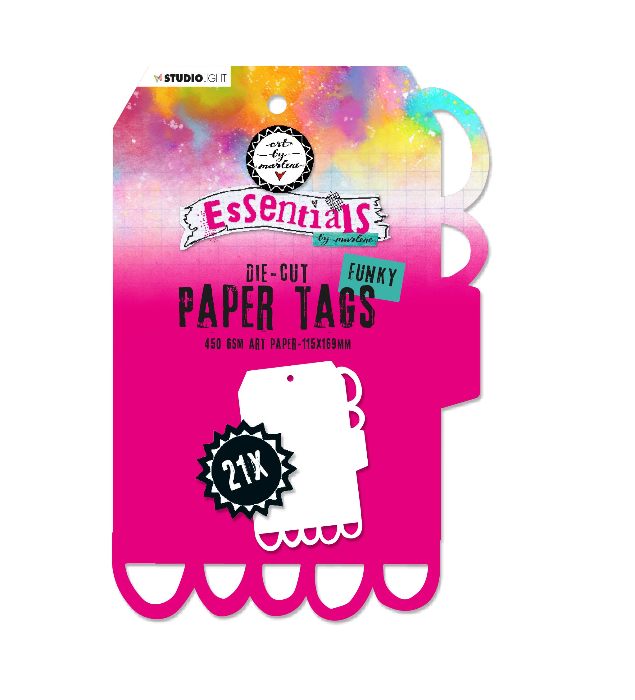 ABM Paper pad Die-cut Paper Tags Funky - HOBBYLAGERET