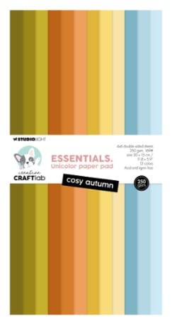 Creative Craftlab Cosy Autumn Essentials Unicolor Paper Pad - HOBBYLAGERET