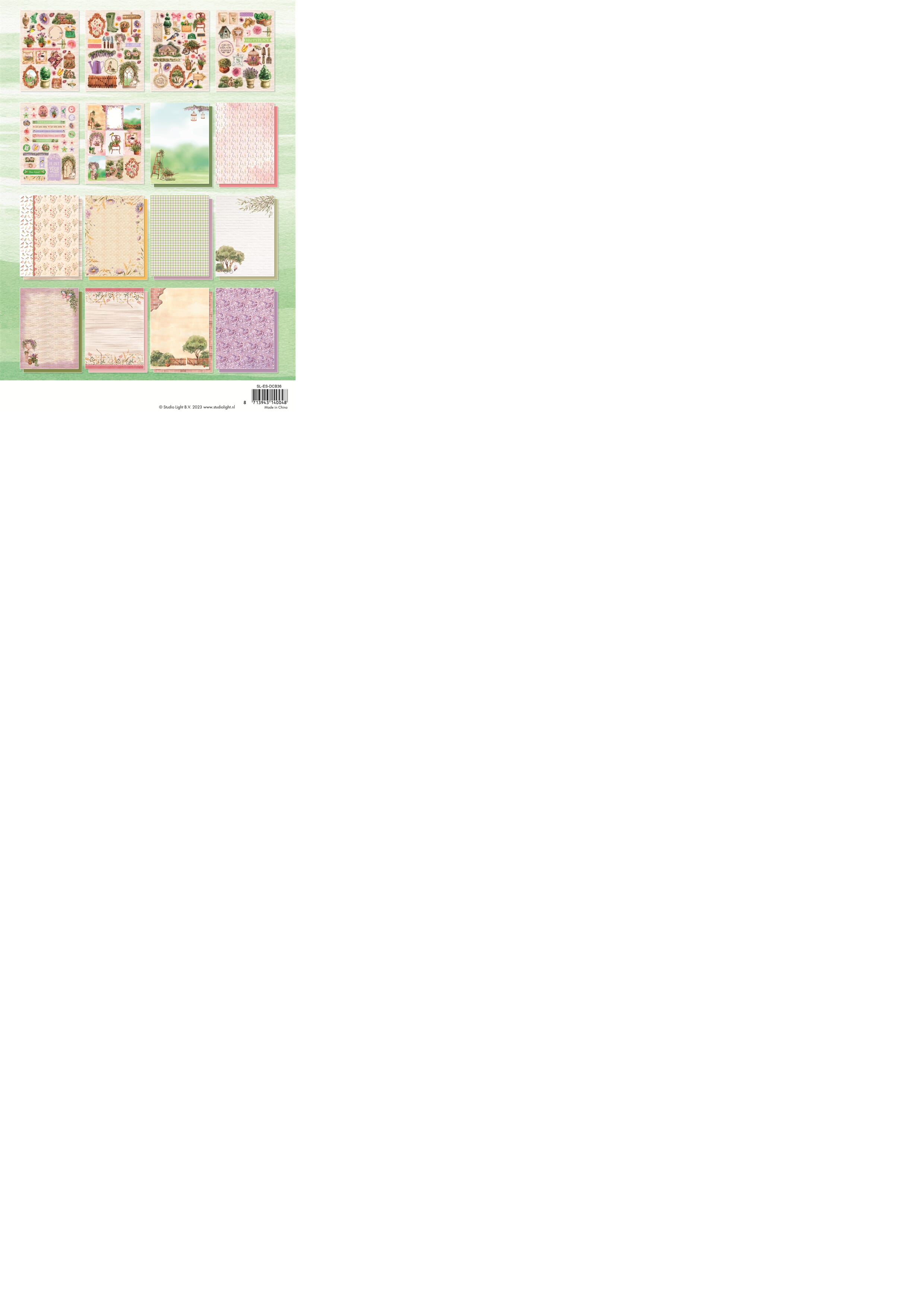SL DIY Block Secret garden Essentials 297x210x8mm 32 SHnr.36 - HOBBYLAGERET