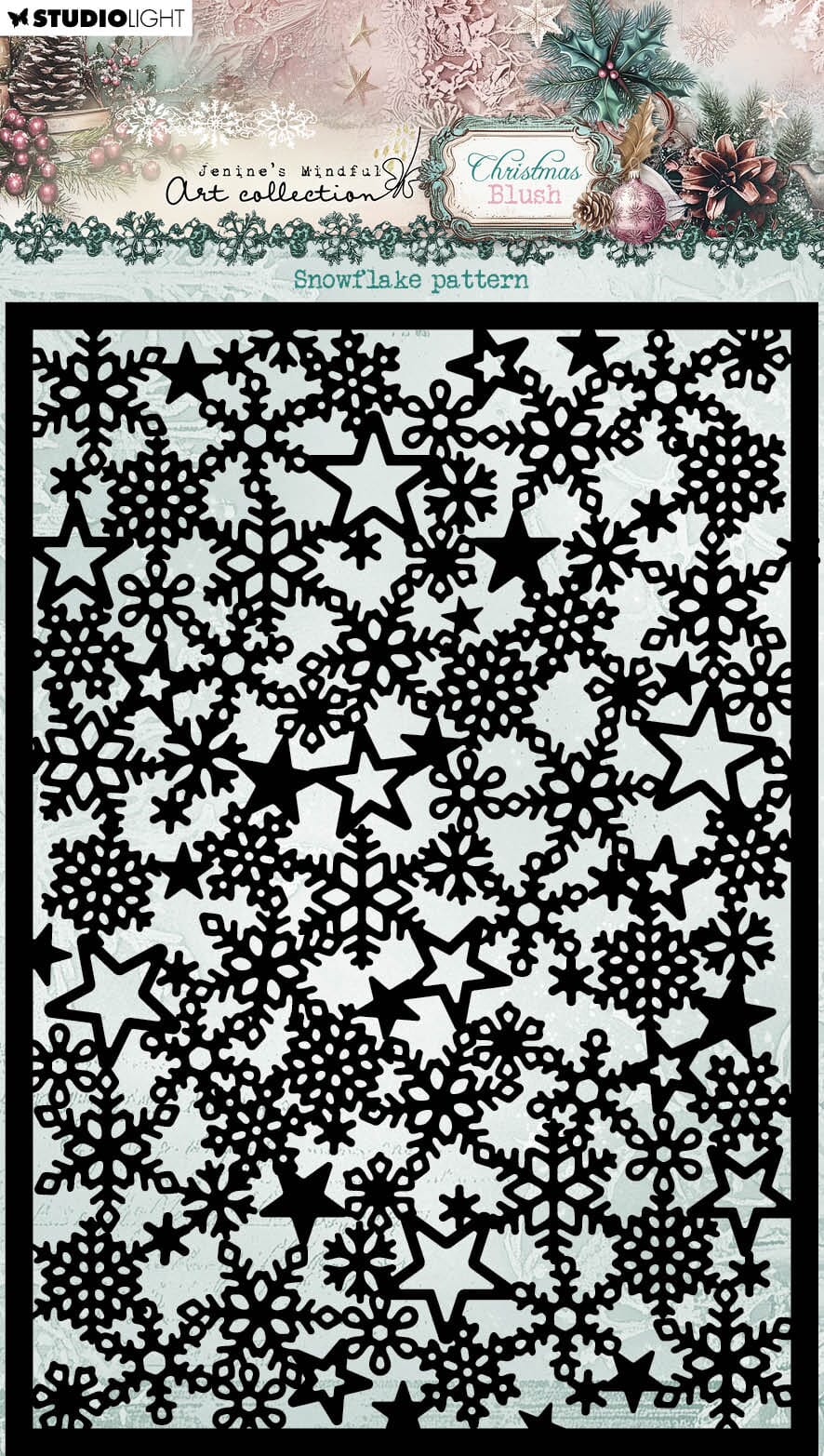 Studio Light Christmas Blush Mask Snowflake Pattern (JMA-CB- - HOBBYLAGERET