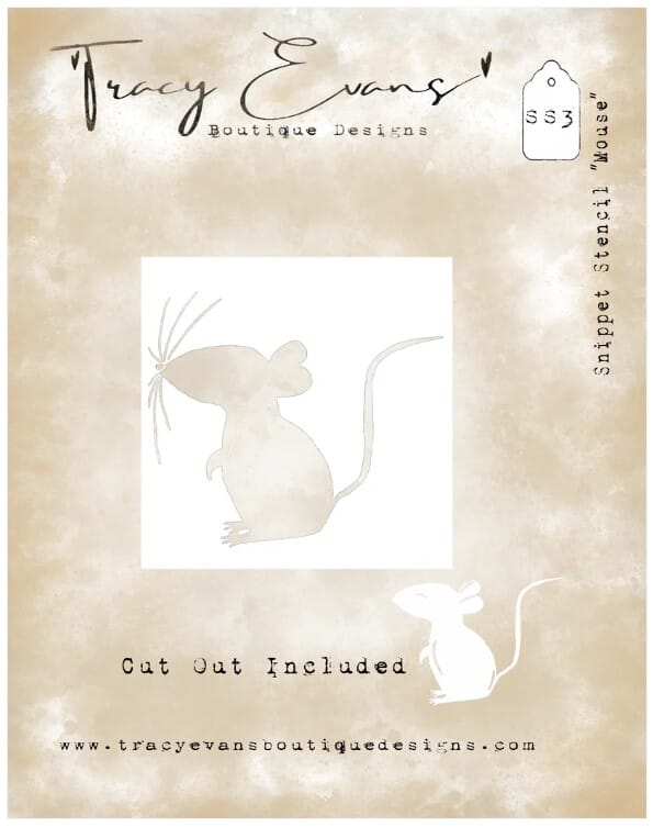 Tracy Evans - SS003 - Snippet Stencil Mouse 4 x 4 inche - HOBBYLAGERET